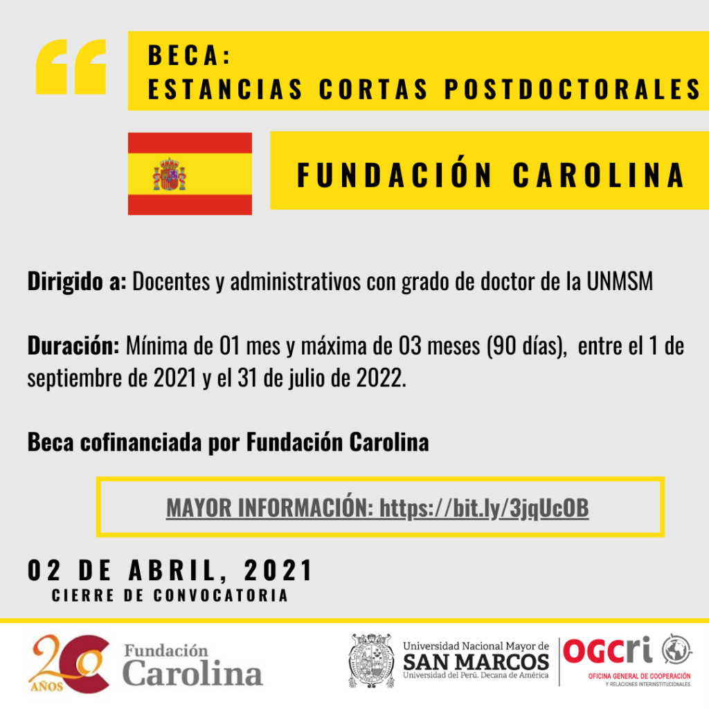 Becas Estancias Cortas Postdoctorales